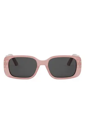 Dior Signature S12i Rectangular Sunglasses - Shiny Pink/smoke