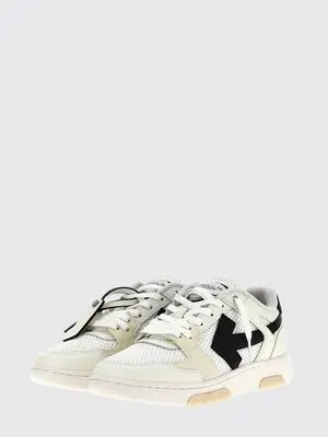 Off-White Out Of Office Leather And Mesh Sneakers - White 1