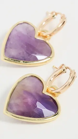 Brinker & Eliza Lovey Huggies Earrings