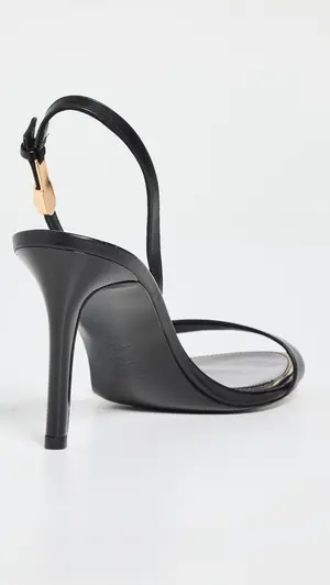 Tory Burch Double T Buckle Heel Sandals 85mm