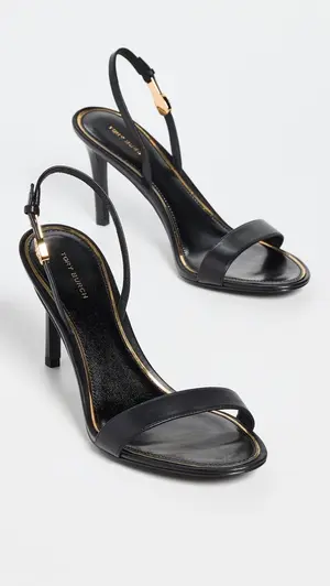 Tory Burch Double T Buckle Heel Sandals 85mm