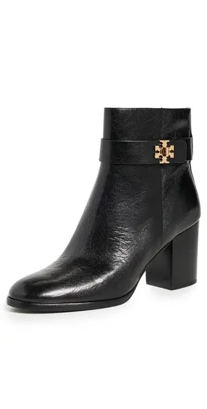 Tory Burch T Lock Heeled Ankle Boots - Perfect Black
