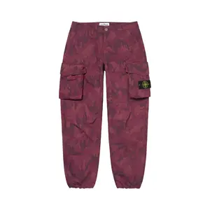 Supreme X Stone Island Reactive Ice Camo Ripstop Cargo Pant - Red