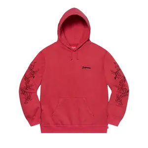 Supreme Dragon Overdyed Hooded Sweatshirt - Red