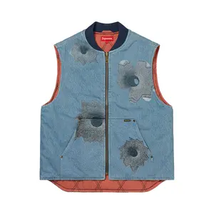 Supreme X Nate Lowman Work Denim Vest - Blue