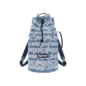 Supreme Fat Tip Jacquard Denim Backpack - Blue