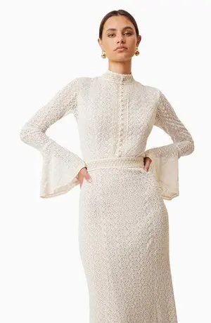 kailee texture long sleeve midi dress Elliatt Bella Long Sleeve Textured Knit Dress In Ivory - 60% Off