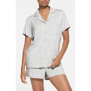 SKIMS Sleep Short Pajamas - Light Heather Grey