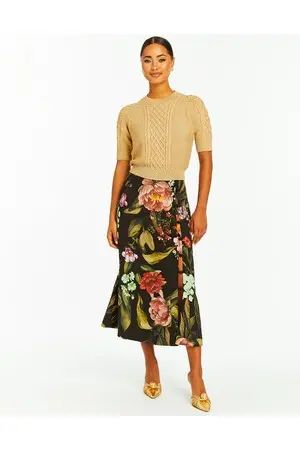 Mestiza New York Enya Metallic Cable Knit Sweater