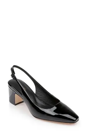 L'Agence Elaina Slingback Pumps - Black Patent