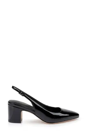 L'Agence Elaina Slingback Pumps - Black Patent