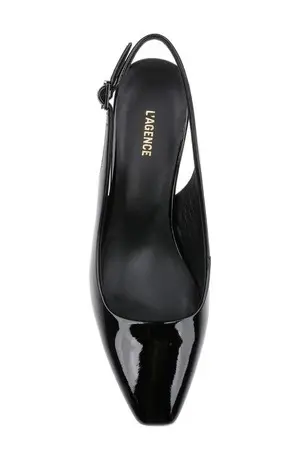 L'Agence Elaina Slingback Pumps - Black Patent