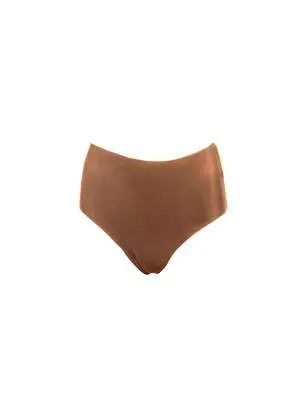 Fleur Du Mal Le Stretch Micro High Waist Brief - Caramel