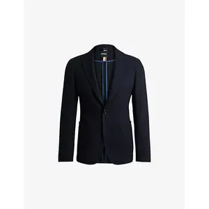BOSS Slim-fit Single-breasted Stretch Wool-blend Blazer