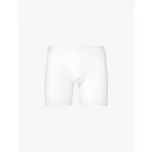 Sunspel Elasticated-waistband Stretch-cotton Trunks - White