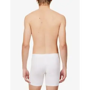 Sunspel Elasticated-waistband Stretch-cotton Trunks - White