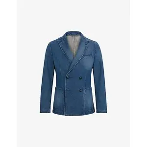BOSS Slim-fit Double-breasted Denim Blazer