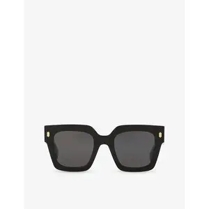 Fendi Fendi Roma Square-Frame Sunglasses Black