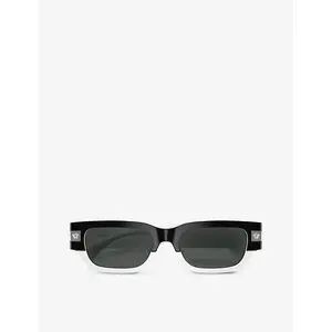 Versace Ve4465 Rectangle-frame Sunglasses - Black