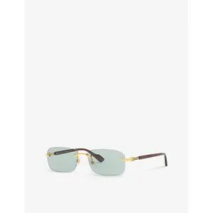 Gucci Rectangle-frame Polyamide Sunglasses - Light Red/brown
