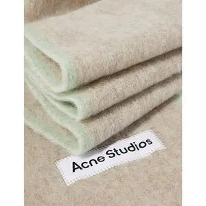 Acne Studios Vally Brand-patch Wool-blend Scarf