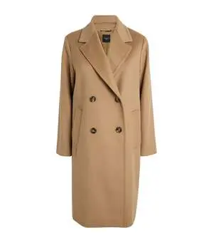 Max Mara Wool Double-breasted Coat - Beige