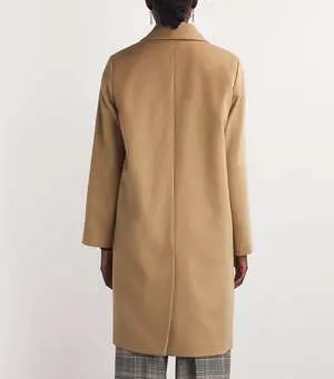 Max Mara Wool Double-breasted Coat - Beige