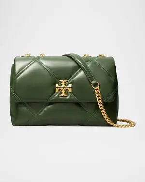 Tory Burch Tory Burch Kira Quilted Leather Crossbody Bag - Fir Tree