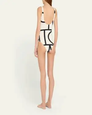 TOTEME Monogram One-piece Swimsuit