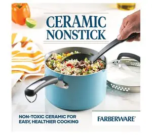 FARBERWARE Eco Advantage Ceramic Covered Saucep An 3qt