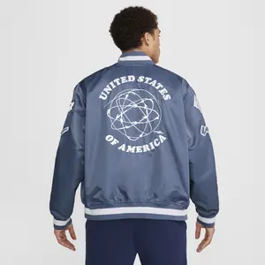 Nike Usa Dugout Breaking Satin Jacket - Blue | Editorialist