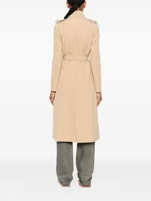 Patrizia Pepe Double-breasted Trench Coat - Brown