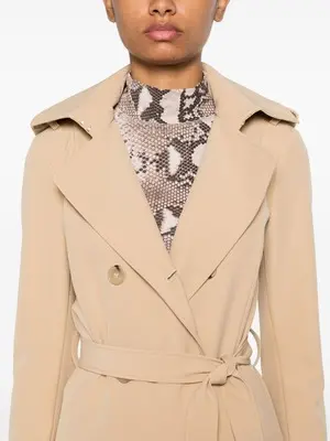 Patrizia Pepe Double-breasted Trench Coat - Brown