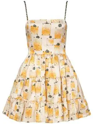 Agua Bendita Lima Mini Dress - Neutrals