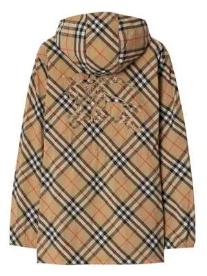 Burberry Nova Check Hooded Coat - Neutrals