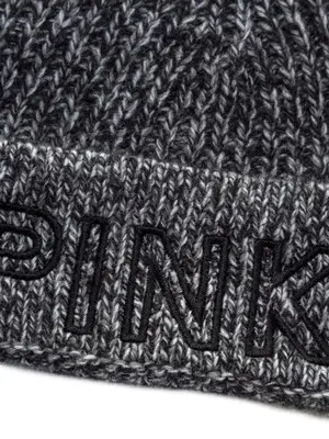 Pinko Embroidered-logo Wool Beanie