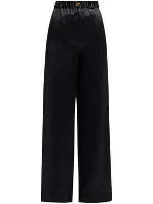 Versace Wide-leg Silk Trousers
