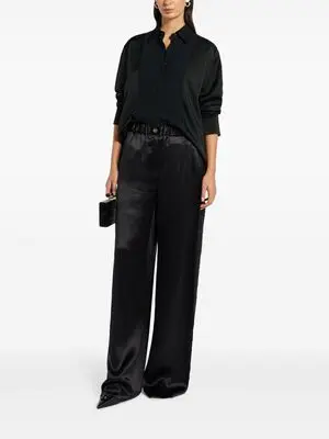 Versace Wide-leg Silk Trousers