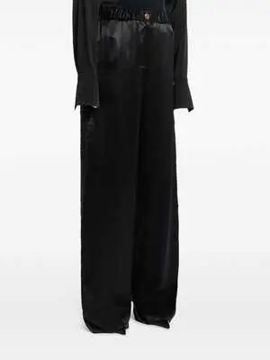 Versace Wide-leg Silk Trousers