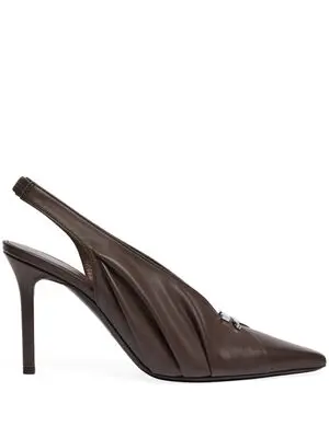 COURREGES 90mm Draped Slingback Pumps