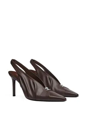 COURREGES 90mm Draped Slingback Pumps