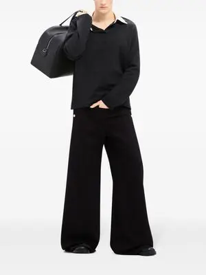 COURREGES Wide-leg Cotton-blend Trousers