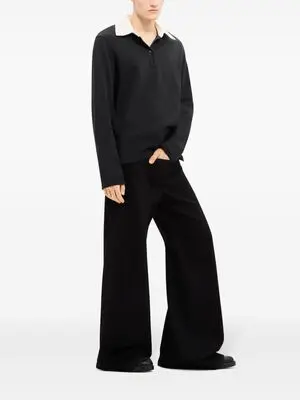 COURREGES Wide-leg Cotton-blend Trousers