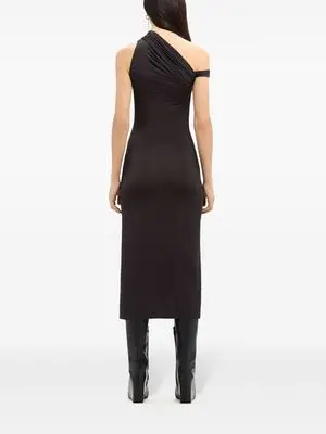 COURREGES Houndstooth Twist Midi Dress