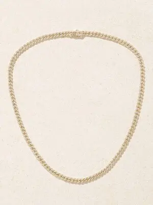 SYDNEY EVAN 14-karat Diamond Curb Link Necklace - Gold
