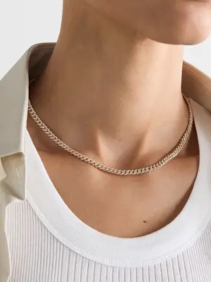 SYDNEY EVAN 14-karat Diamond Curb Link Necklace