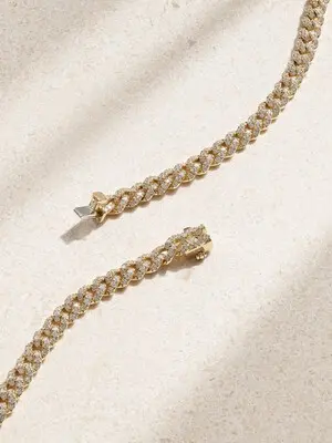 SYDNEY EVAN 14-karat Diamond Curb Link Necklace