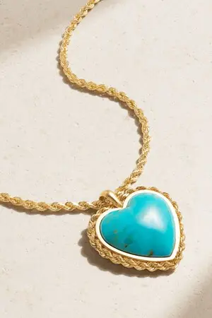 Established 18-karat Turquoise Heart Necklace
