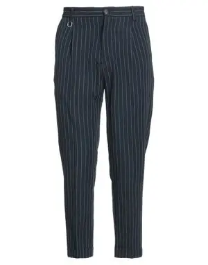 PAOLO PECORA Pinstriped Slim-leg Pants - Navy