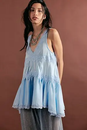 Free People In This Groove Mini Slip - Dew Shine